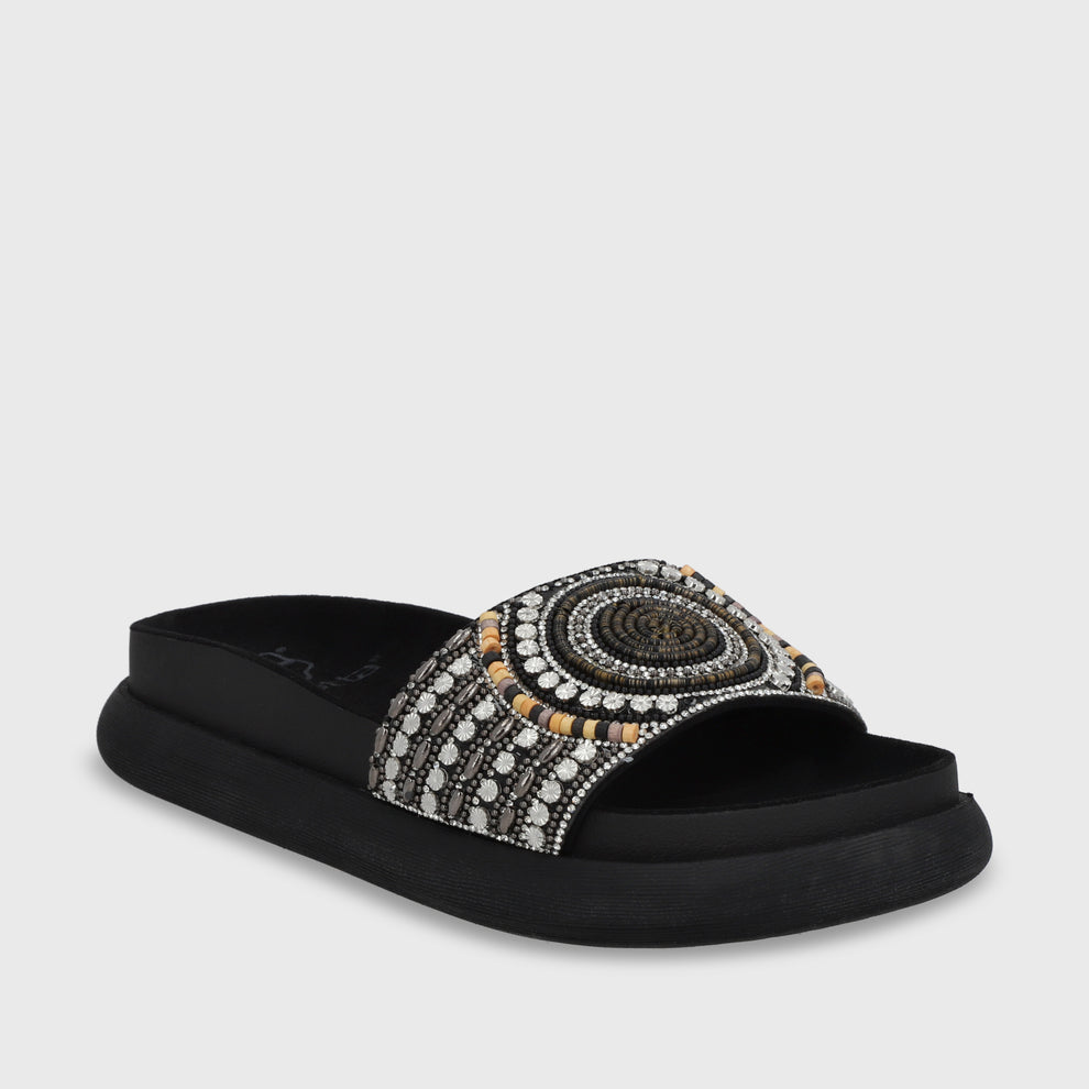Sandalia Plana Negra Mujer 53704 – Gotta Chile